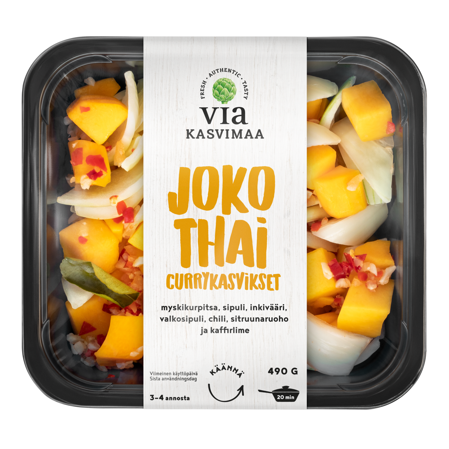 Via Kasvimaa Joko Thai curry patasekoitus 490g | K-Ruoka Verkkokauppa