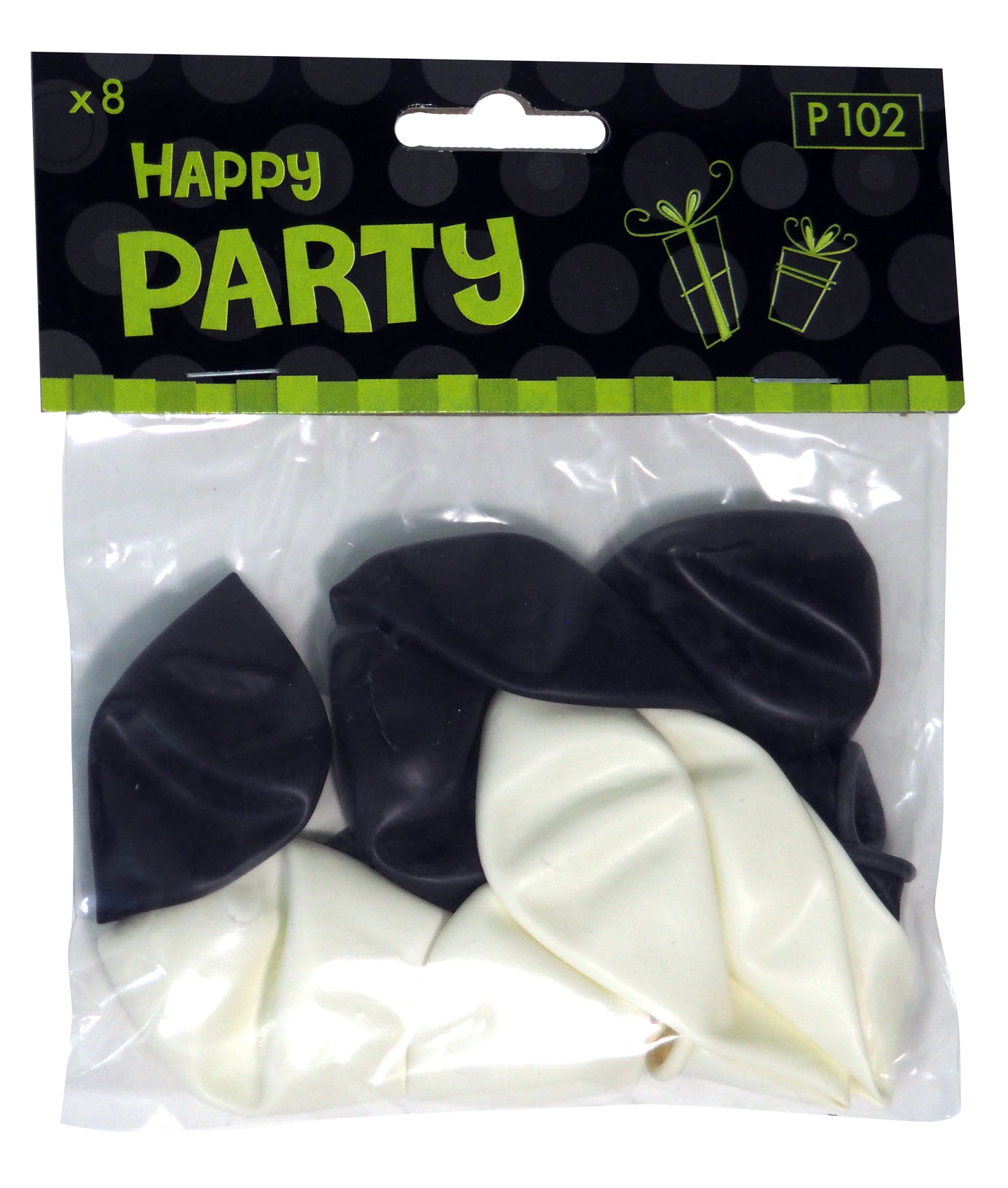 Ilmapallo musta/valkoinen 8kpl | K-Ruoka Verkkokauppa