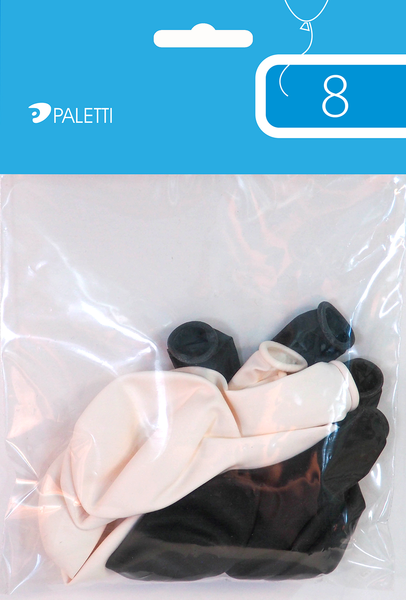 Ilmapallo musta/valkoinen 8kpl | K-Ruoka Verkkokauppa