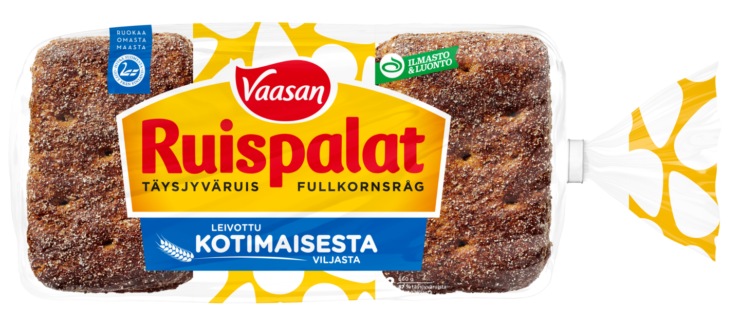 VAASAN Ruispalat 660 g 12 kpl täysjyväruisleipä – K-Ruoka