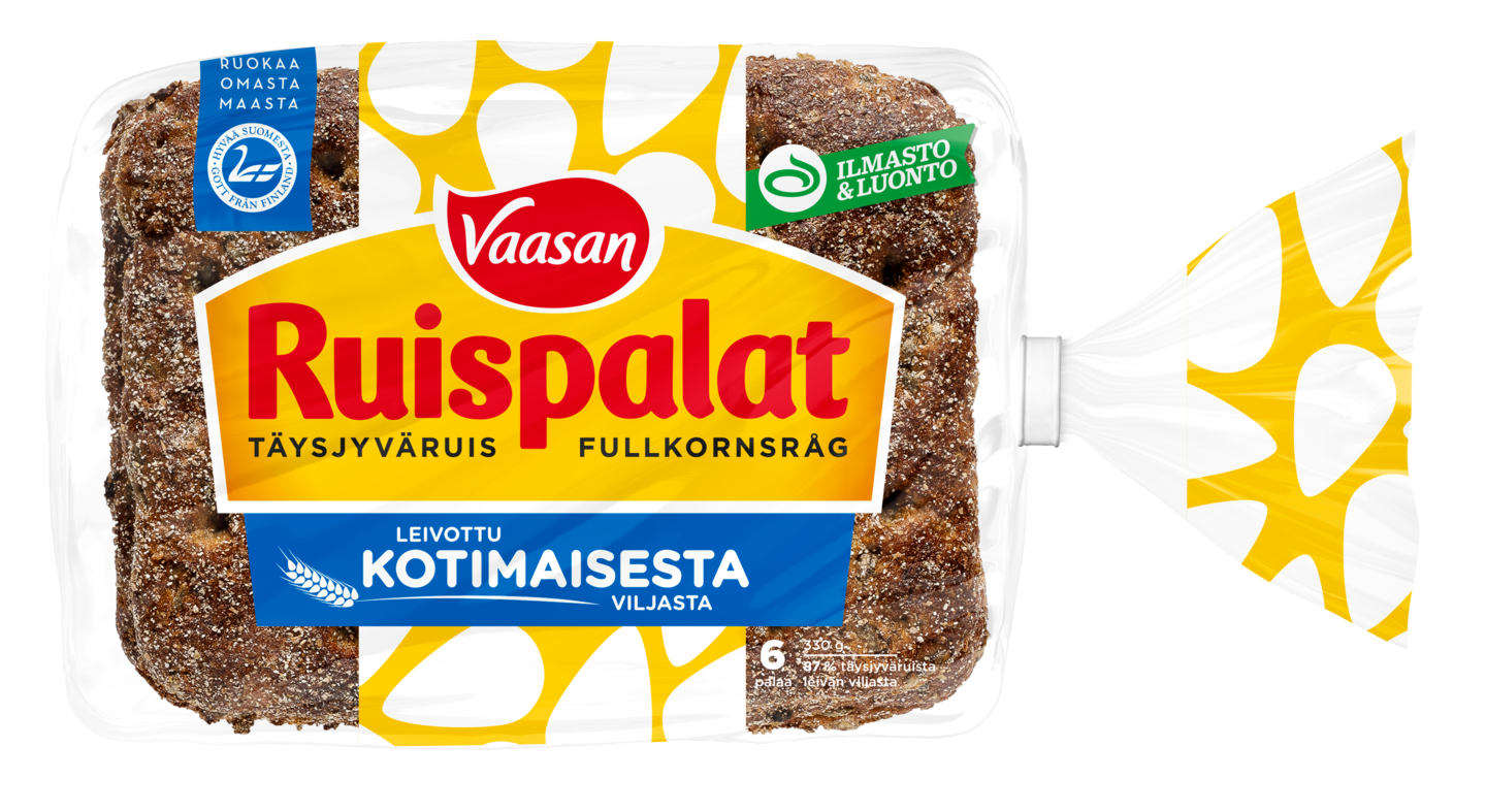 VAASAN Ruispalat 330 g 6 kpl täysjyväruisleipä – K-Ruoka