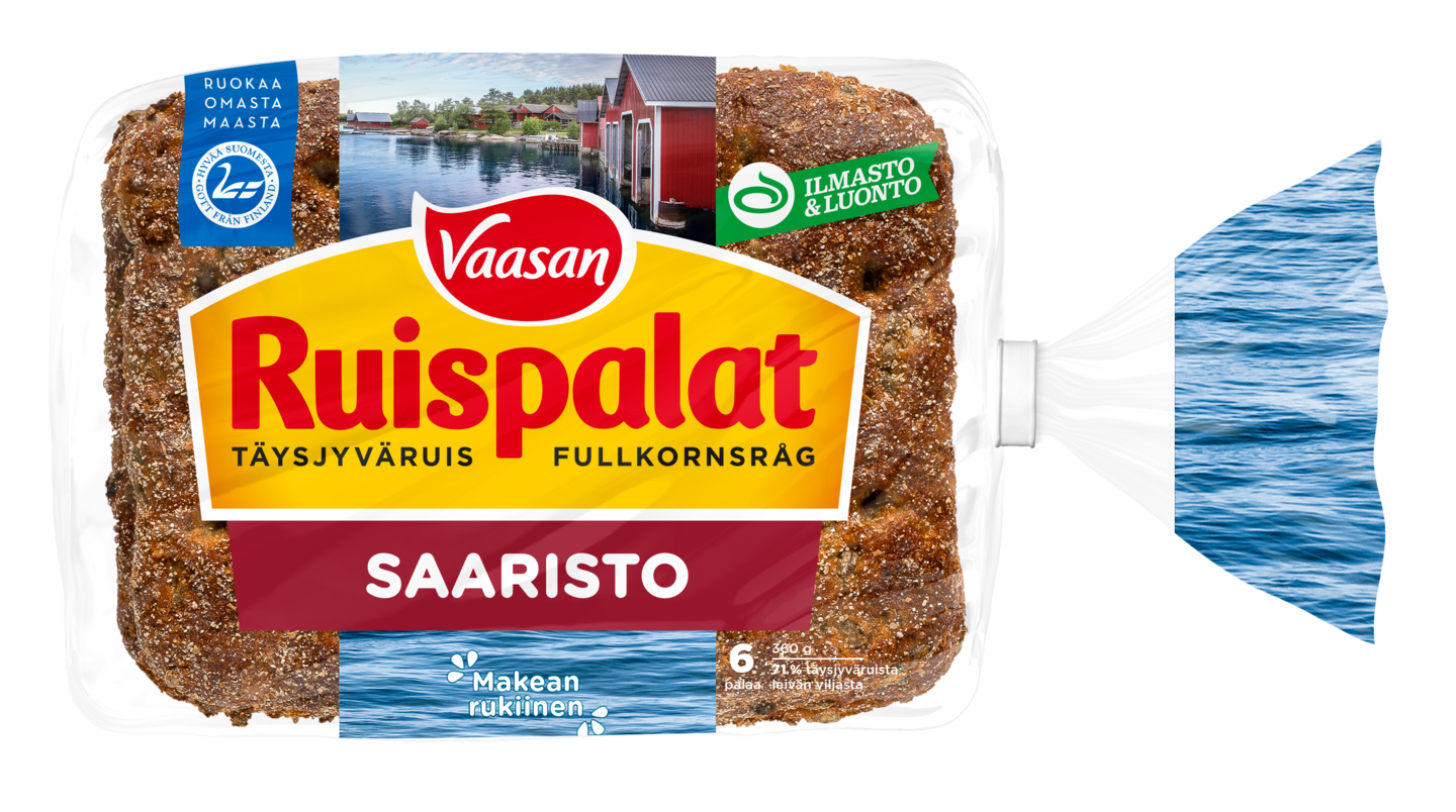 Vaasan ruispalat saaristo 360 g täysjyväruis – K-Ruoka