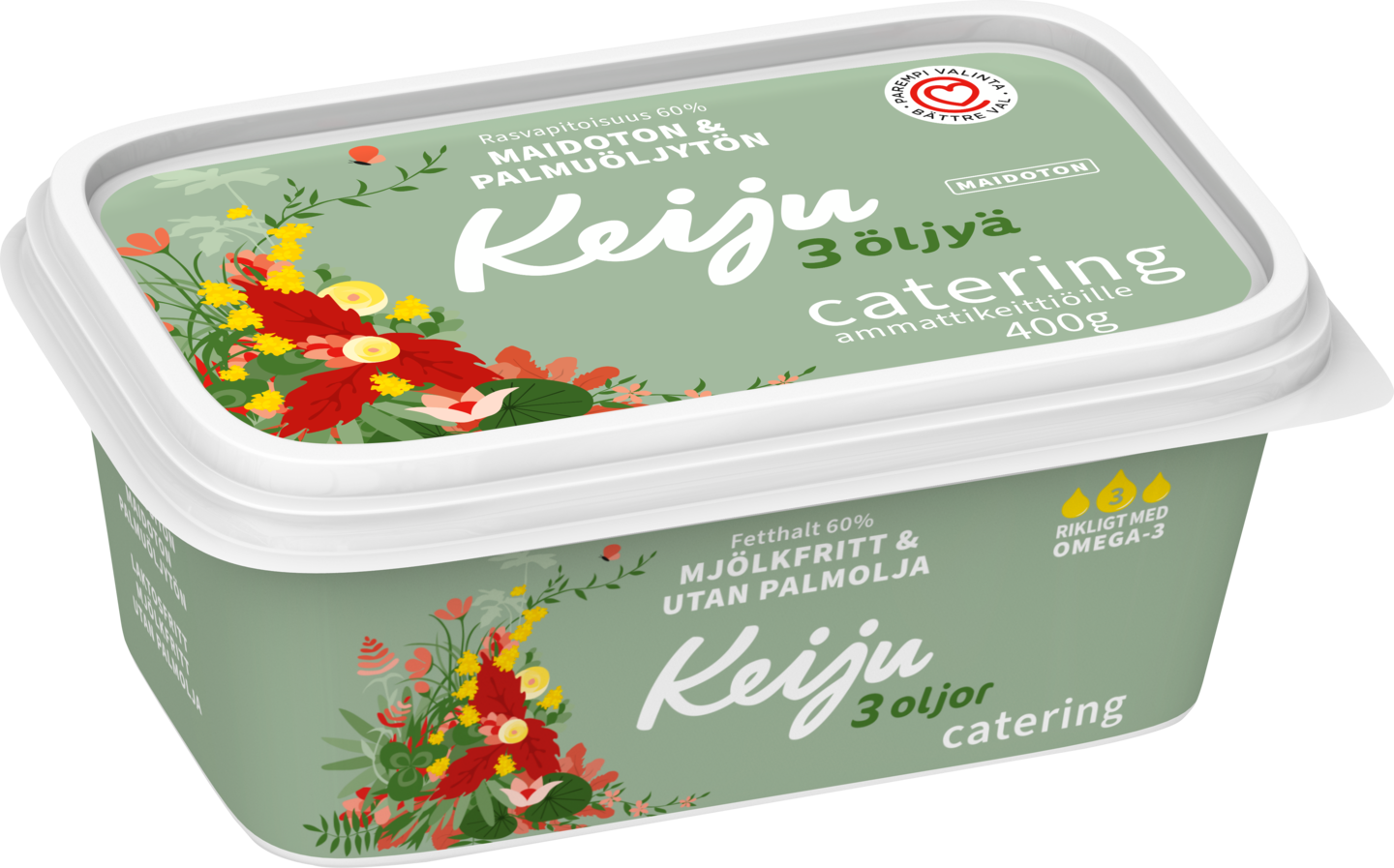 Keiju Catering 3 öljyä margariini 60% 400g | K-Ruoka Verkkokauppa