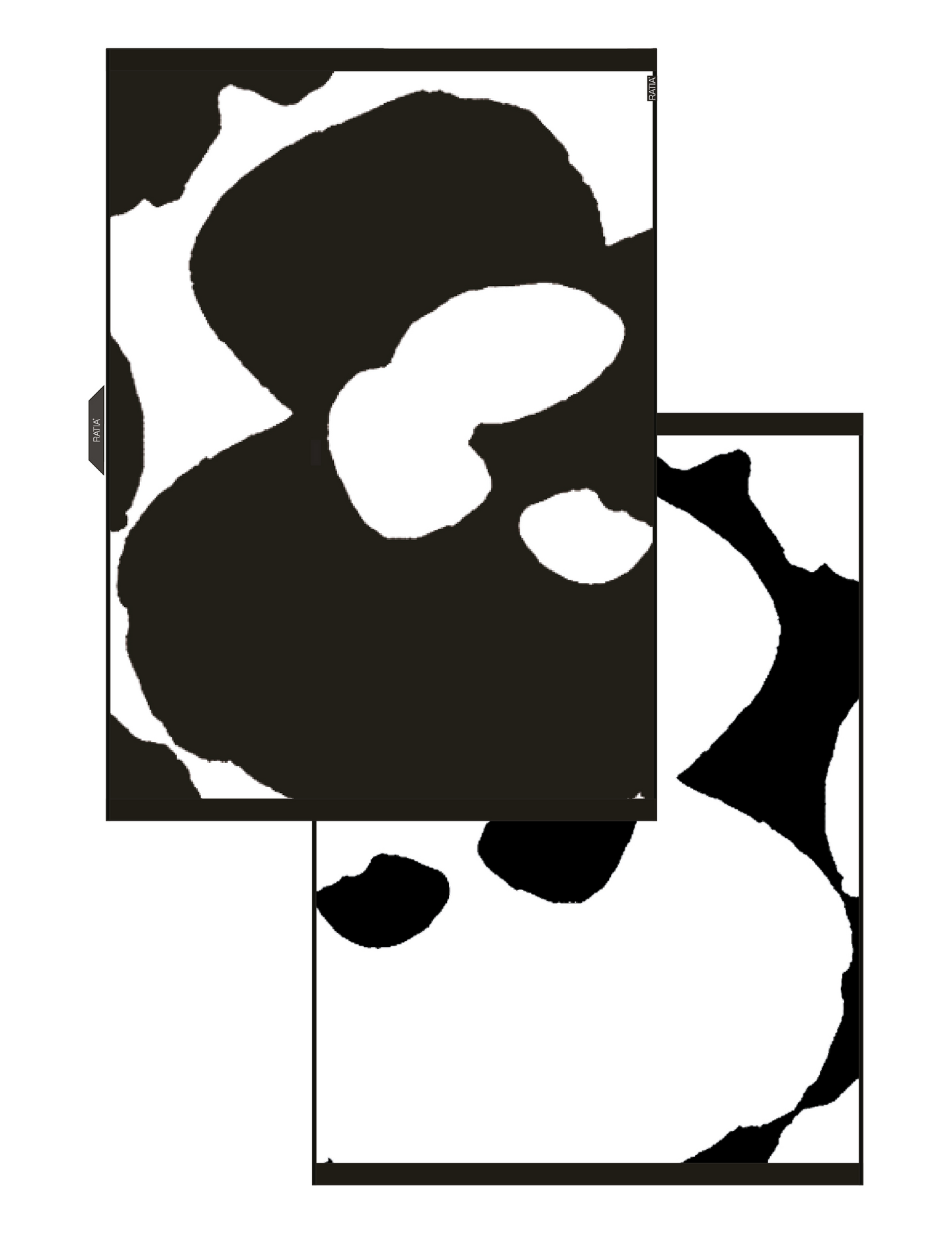 Ratia Blossom käsipyyhe 50x70 cm musta-valkoinen | K-Ruoka Verkkokauppa