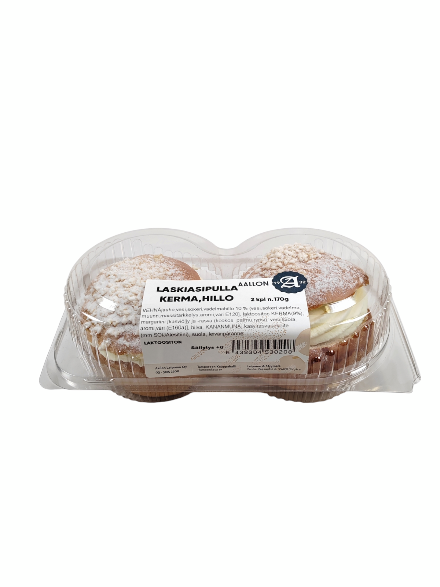 Aallon Leipomo Laskiaispulla kerma/hillo 2kpl 170g | K-Ruoka Verkkokauppa