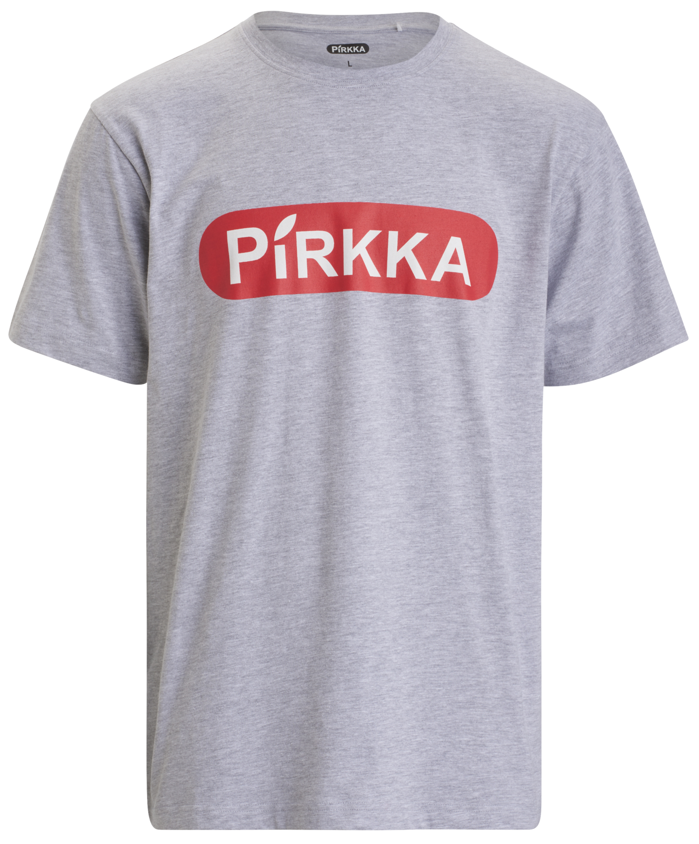 PIRKKA logo t-paita mel.harmaa S | K-Ruoka Verkkokauppa