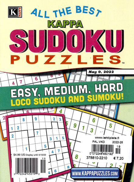Blue Ribbon Kappa Sudoku ristikkolehti | K-Ruoka Verkkokauppa