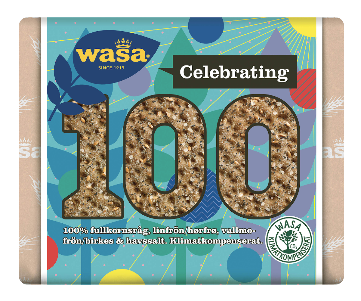 Wasa 100 vuotta näkkäri 245g merisuola siemenet — HoReCa-tukku Kespro