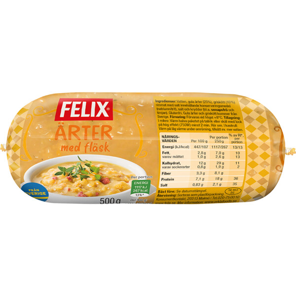 Felix ärter med fläsk 500g | K-Ruoka Verkkokauppa