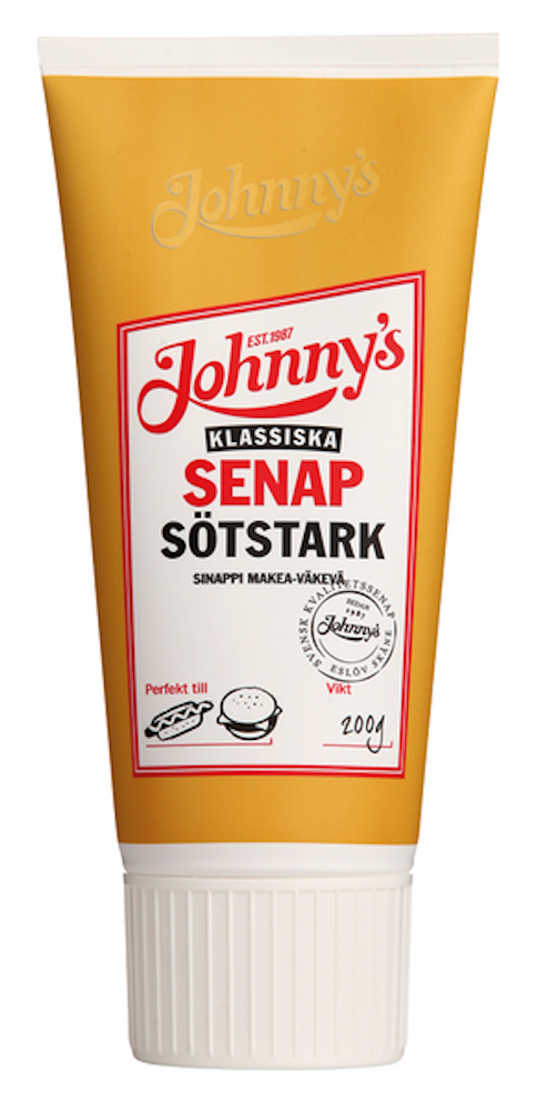Johnny's sinappi 200g makea-väkevä — HoReCa-tukku Kespro