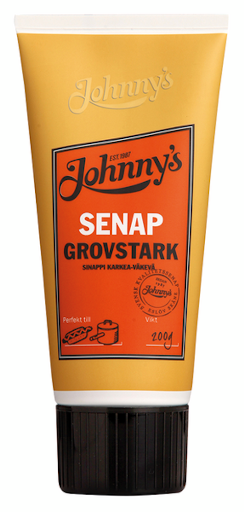 Johnny's sinappi 200g karkea-väkevä — HoReCa-tukku Kespro