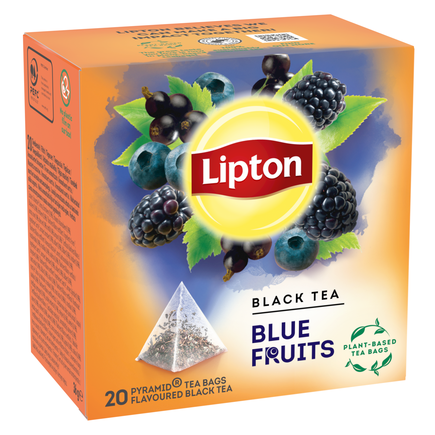 Lipton Blue Fruit Tea 20 pyramidipussia 36g | K-Ruoka Verkkokauppa