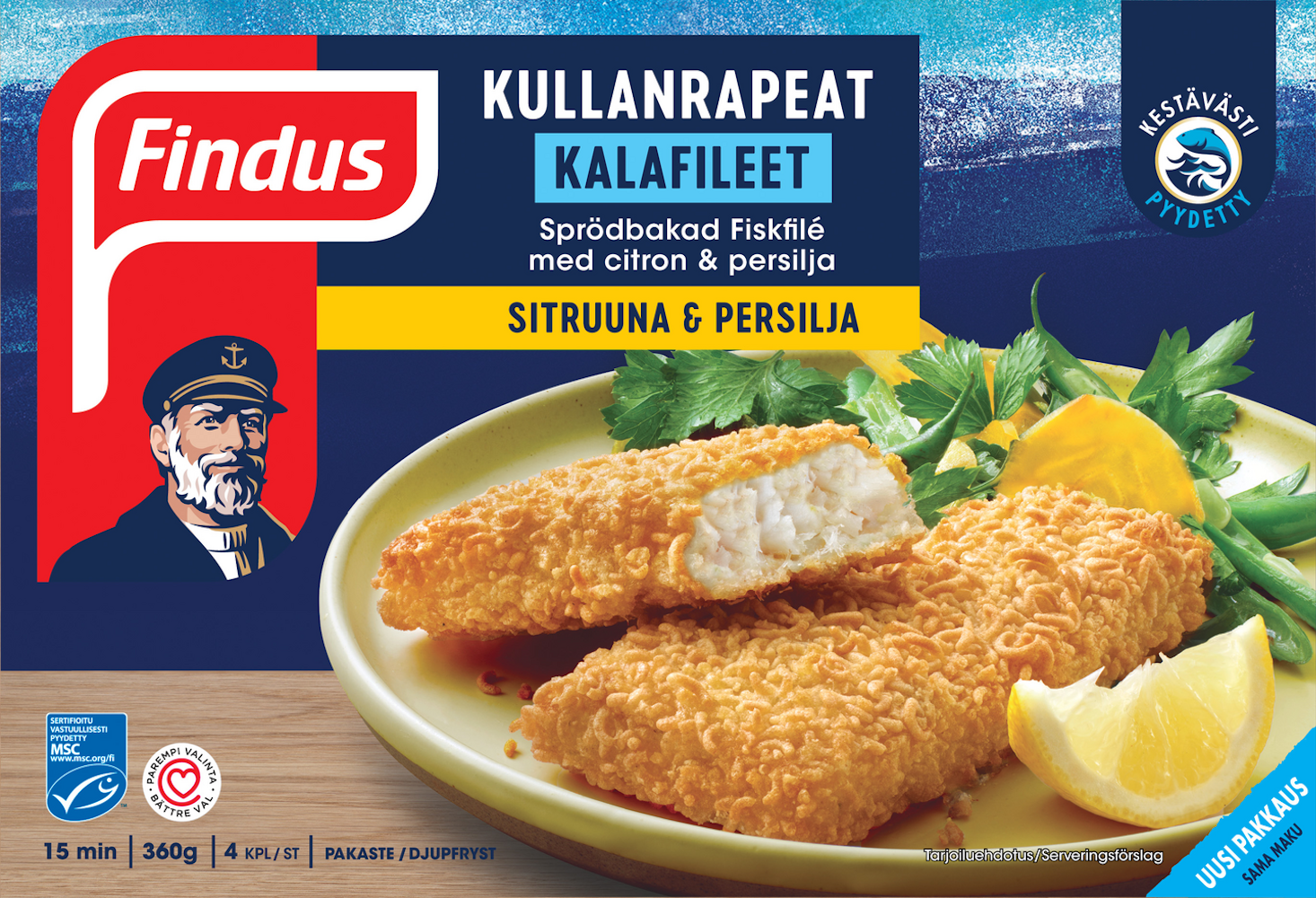 Findus Kullanrapeat kalafileet Sitruuna & Persilja 360 g — HoReCa-tukku ...