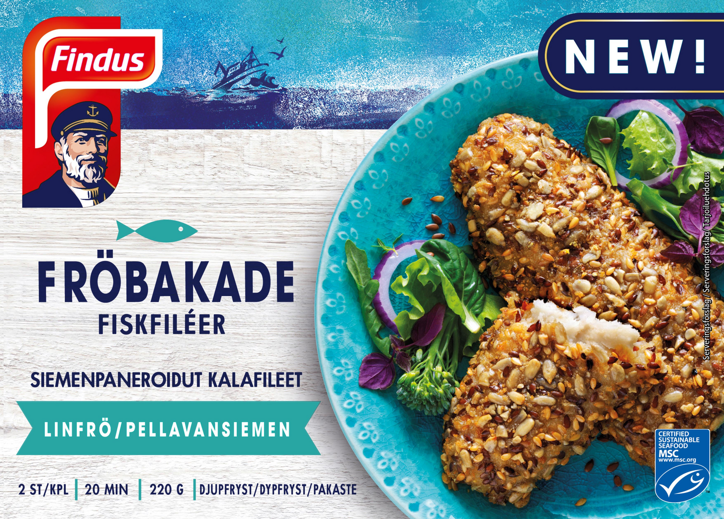 Findus siemenpaneroitu kalafile pellavansiemenillä 220g MSC pakaste | K ...