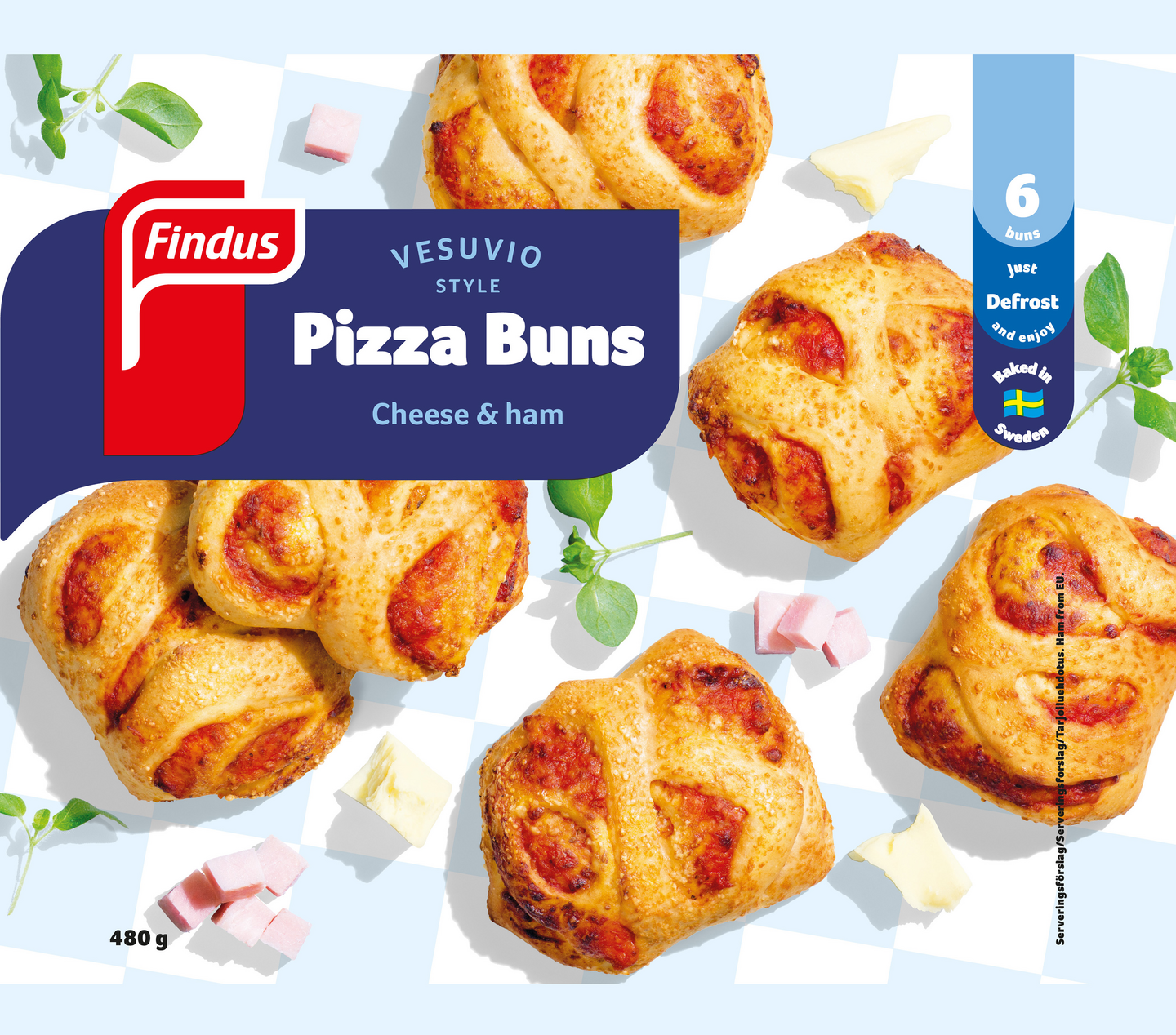 Findus pizzapulla kinkku & juusto 6kpl/480g pakaste | K-Ruoka Verkkokauppa