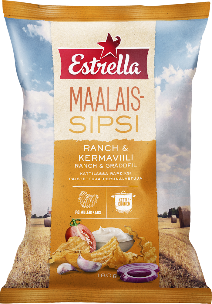 Estrella Maalaissipsi 180g Ranch — HoReCa-tukku Kespro