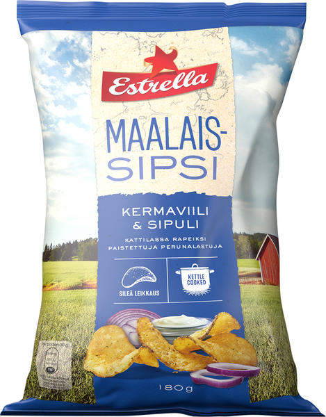 Estrella maalaissipsi 180g kermaviili sipuli | K-Ruoka Verkkokauppa