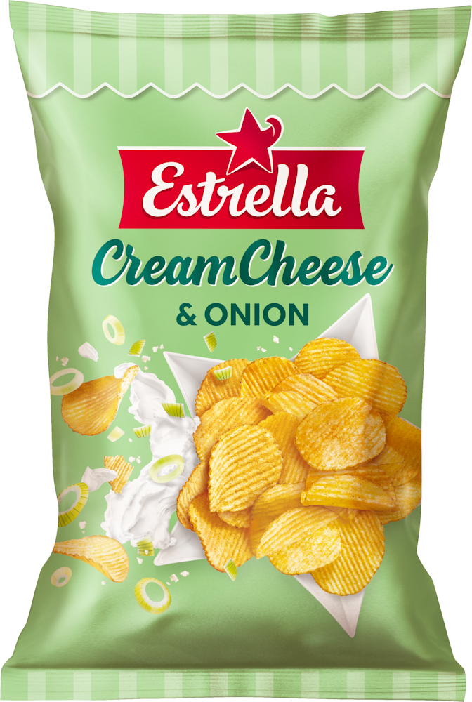 Estrella Cream Cheese & Onion sipsipussi 275g — HoReCa-tukku Kespro