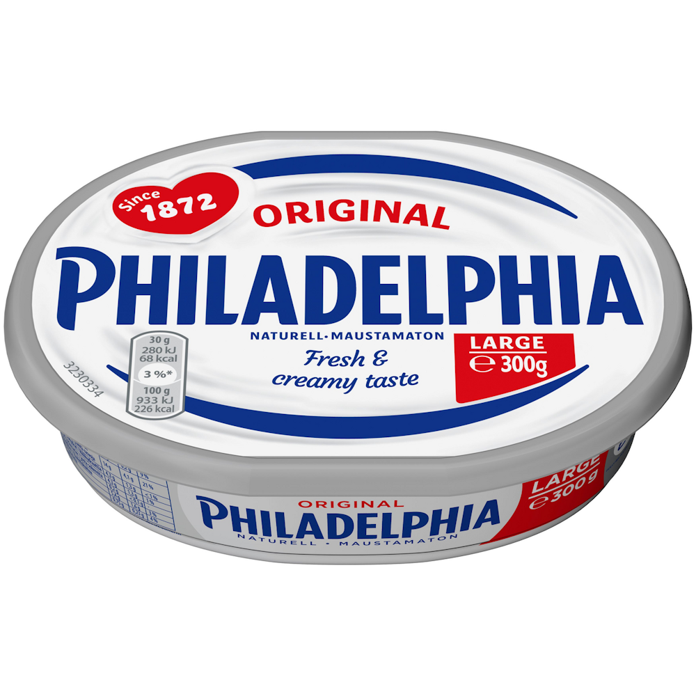 Philadelphia maustamaton original tuorejuusto 300g — HoReCa-tukku Kespro
