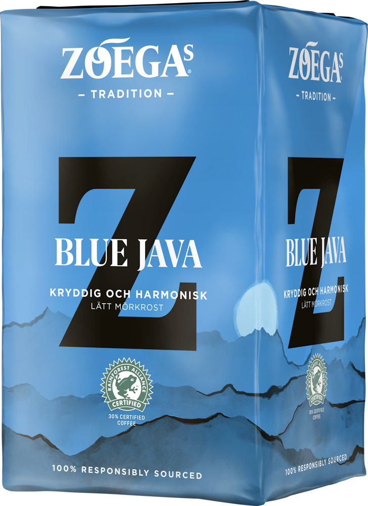 Zoegas Blue Java 450 g tummapaahto suodatinkahvi — HoReCa-tukku Kespro
