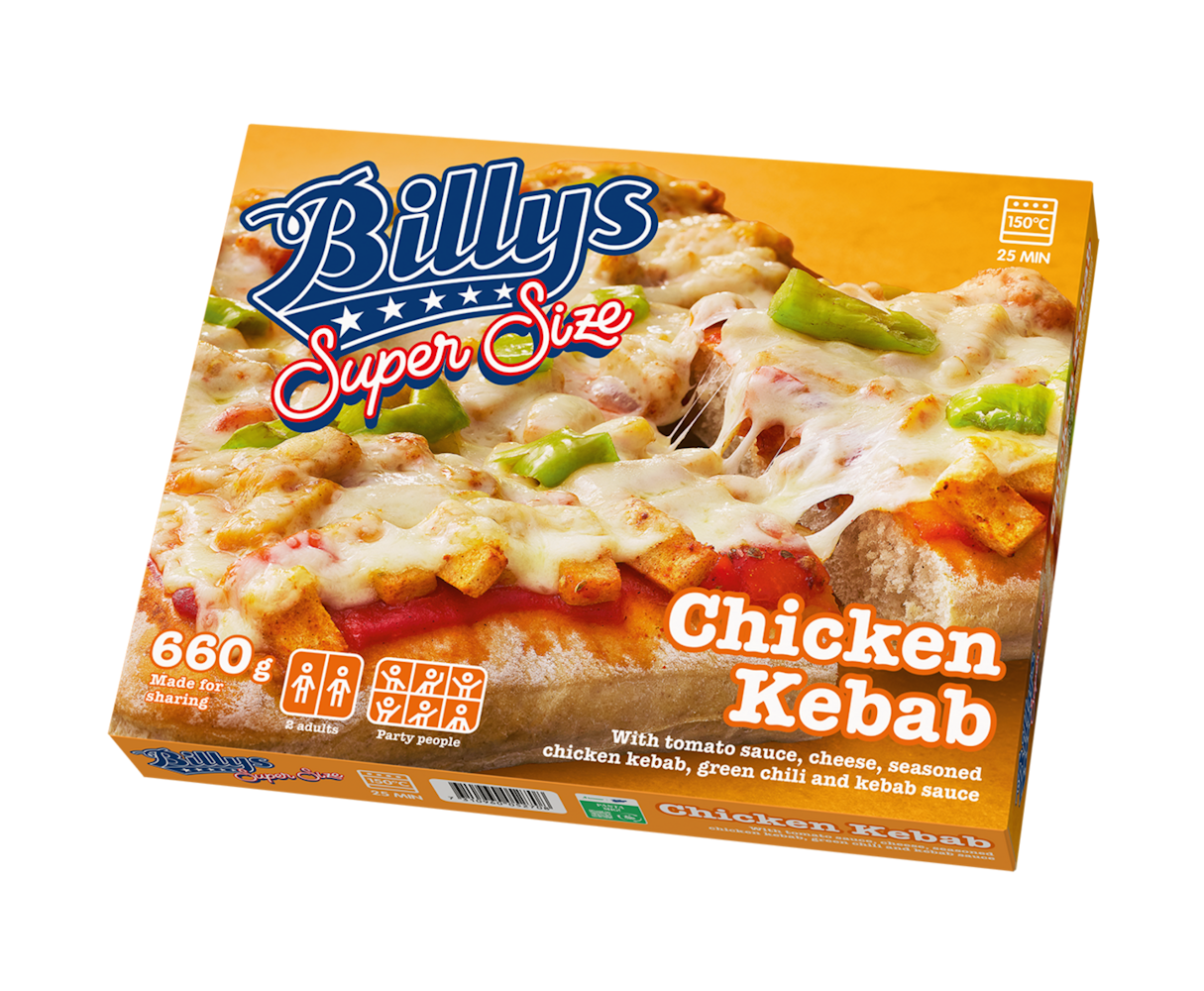 Billy's Super Size pizza chicken kebab 660g pakaste - HoReCa-tukku Kespro