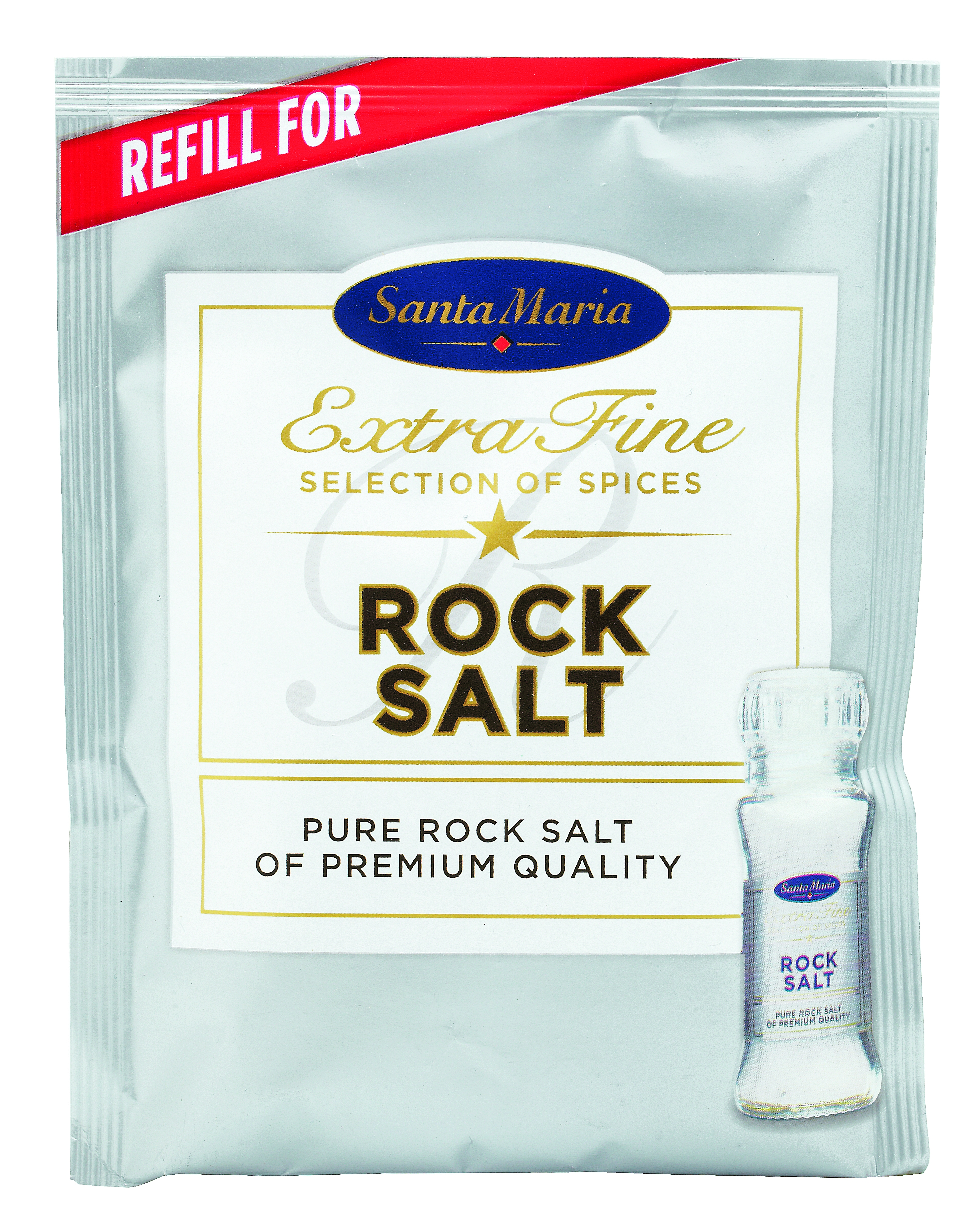 Santa Maria Rock Salt vuorisuola 133g täyttöpussi | K-Ruoka Verkkokauppa