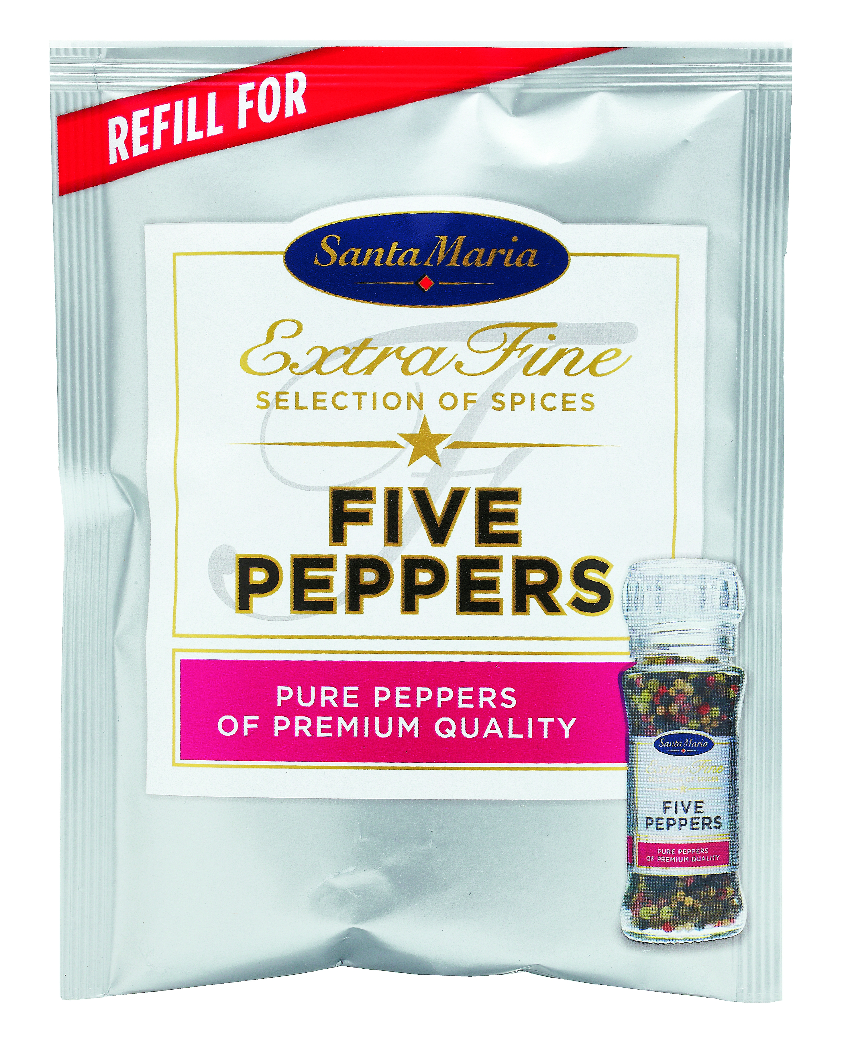 Santa Maria Five Peppers mausteseos 57g täyttöpussi | K-Ruoka Verkkokauppa