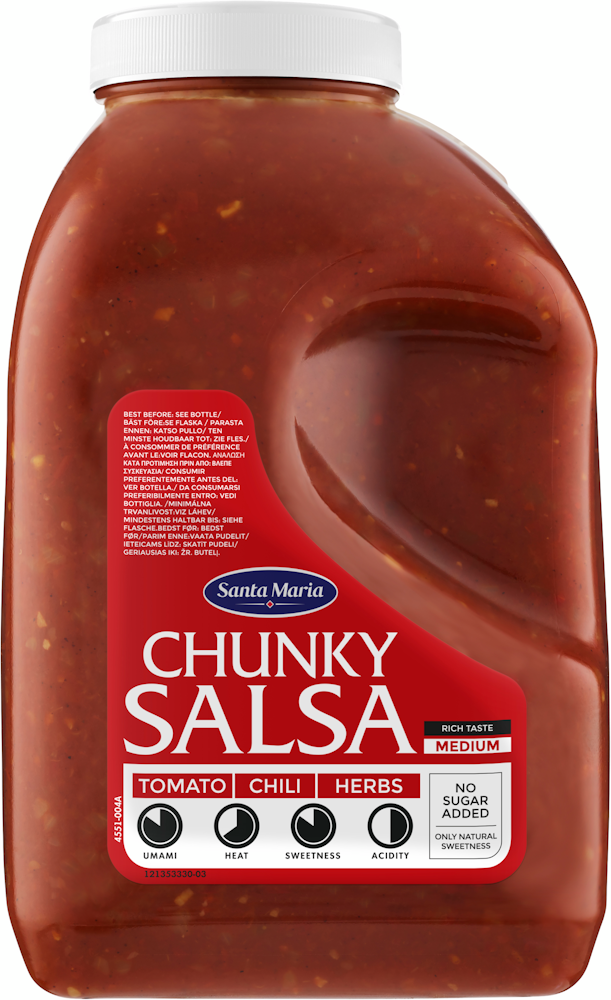 Santa Maria Chunky Salsa Medium 3700g - HoReCa-tukku Kespro