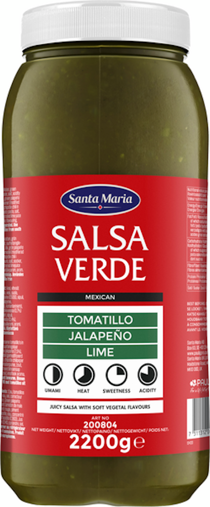 Santa Maria mexican salsa verde 2200g — HoReCa-tukku Kespro