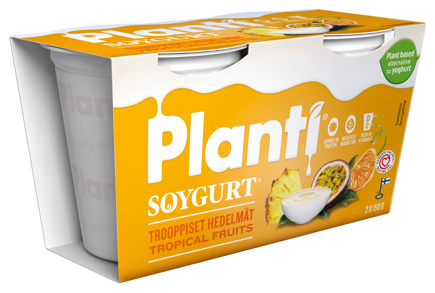 Planti soygurt 2x150g trooppiset hedelmät | K-Ruoka Verkkokauppa