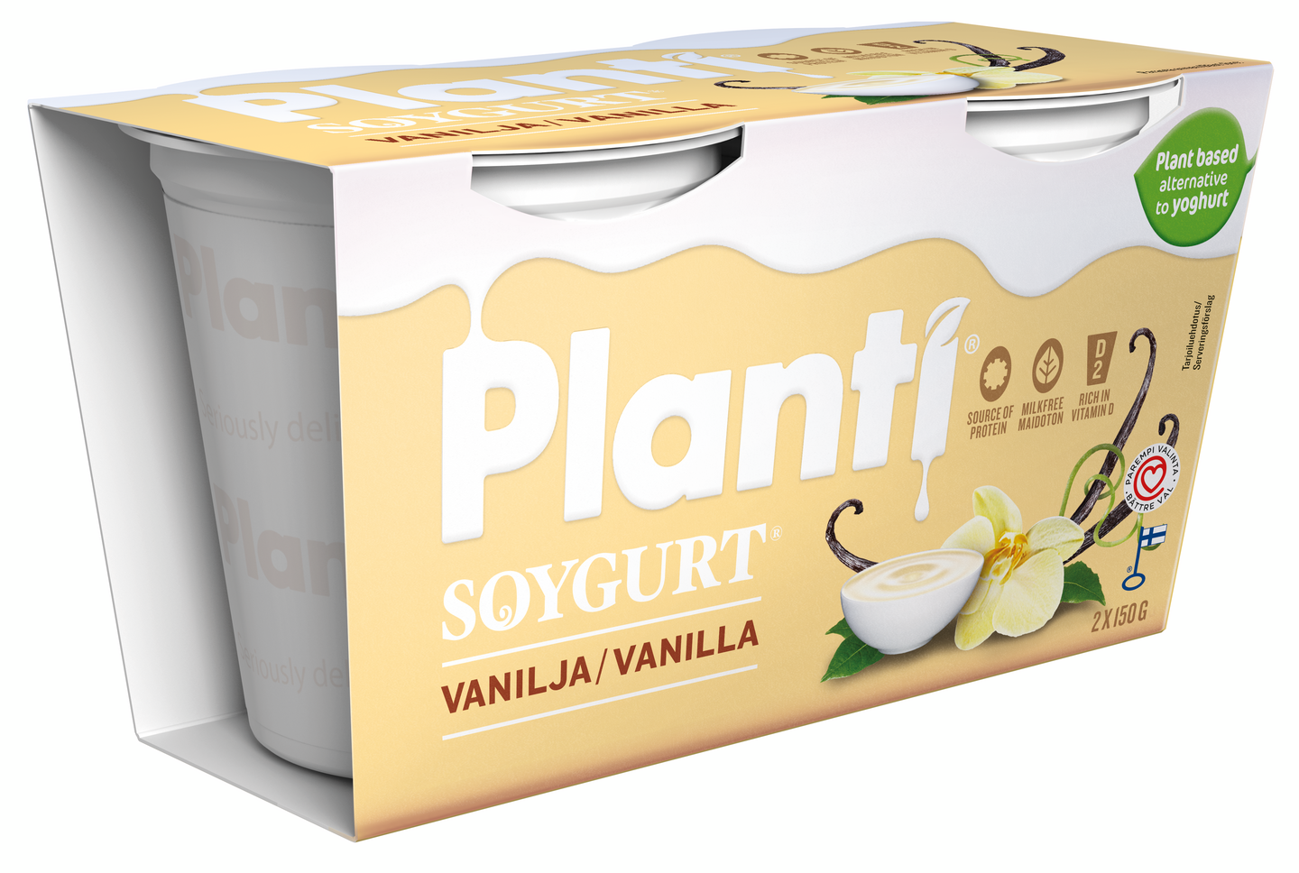 Planti soygurt 2x150g vanilja | K-Ruoka Verkkokauppa