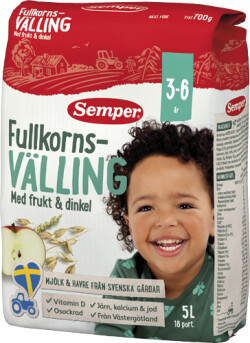 Semper fullkornsvälling 3år frukt&dinkel | K-Ruoka Verkkokauppa