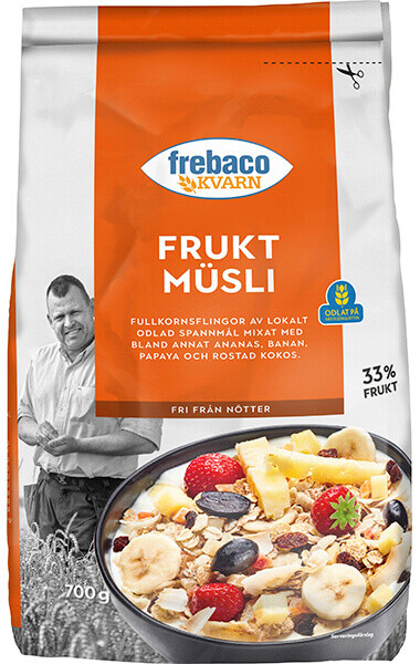 Frebaco Frukt Musli 700g | K-Ruoka Verkkokauppa