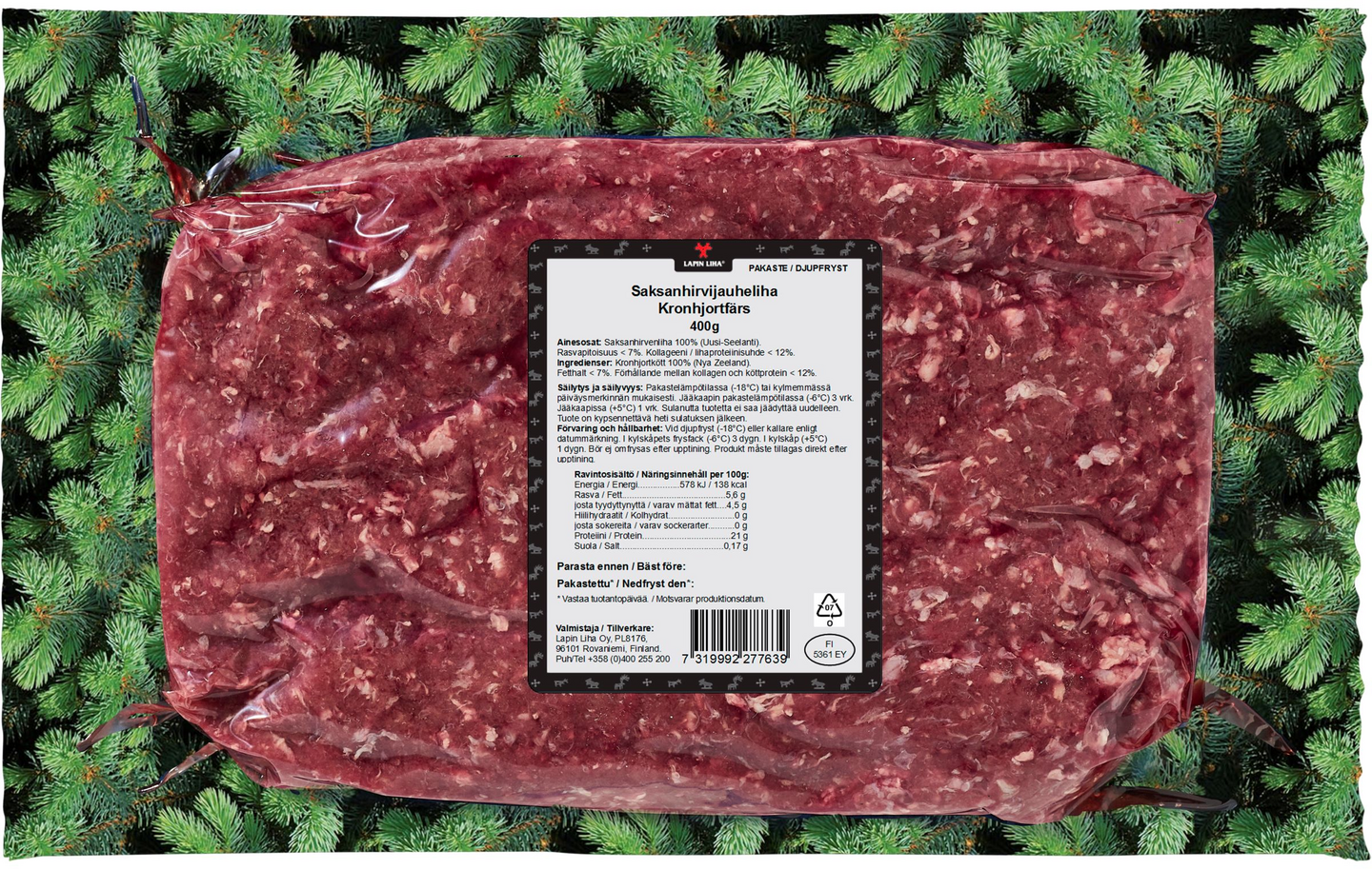 Lapin LIha Saksanhirvijauheliha 400 g pakaste | K-Ruoka Verkkokauppa