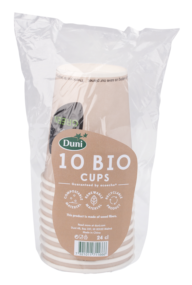Duni kartonkimuki 24cl 10kpl Bio Thank You — HoReCa-tukku Kespro