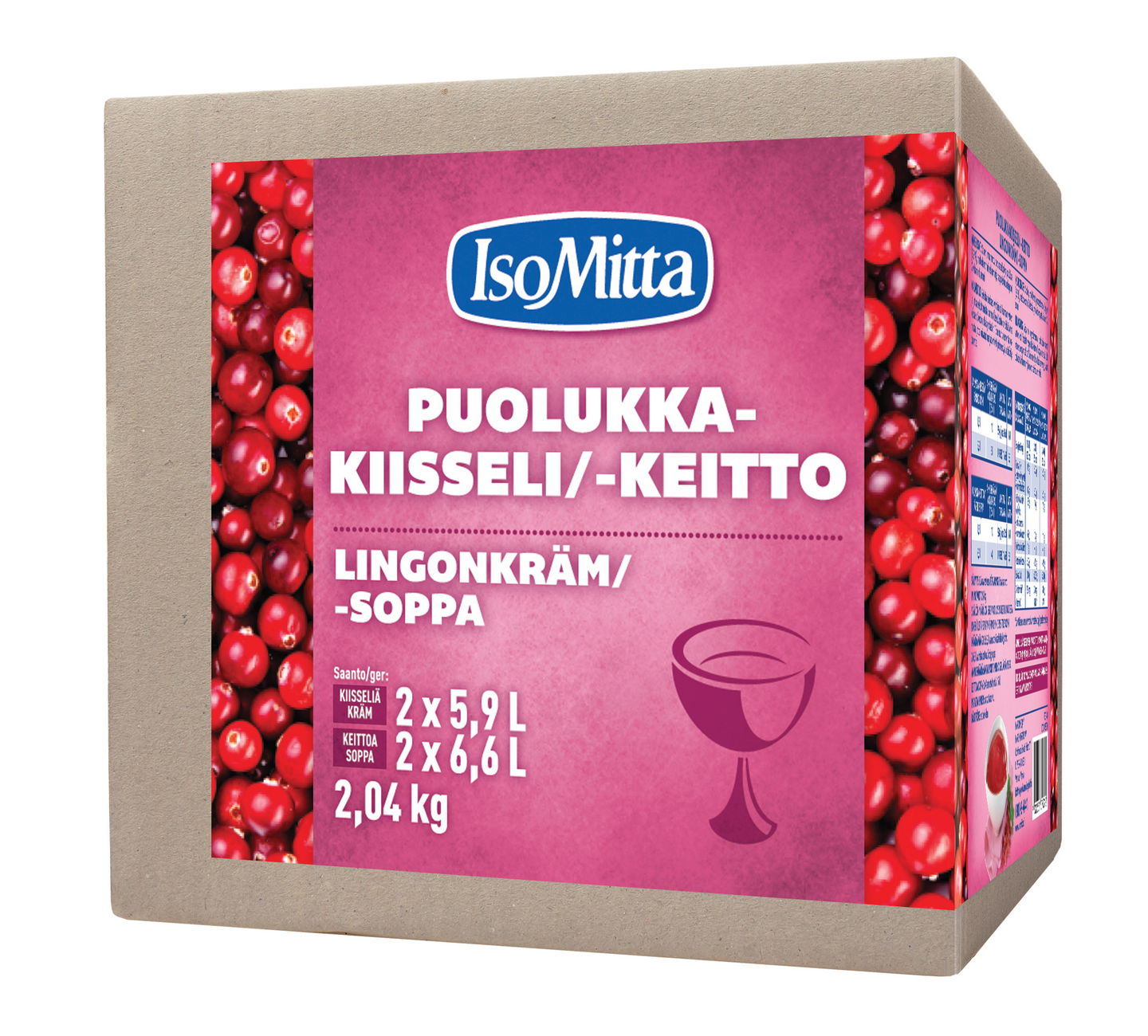 IsoMitta Puolukkakiisseli/-keitto 2x1,02kg | K-Ruoka Verkkokauppa