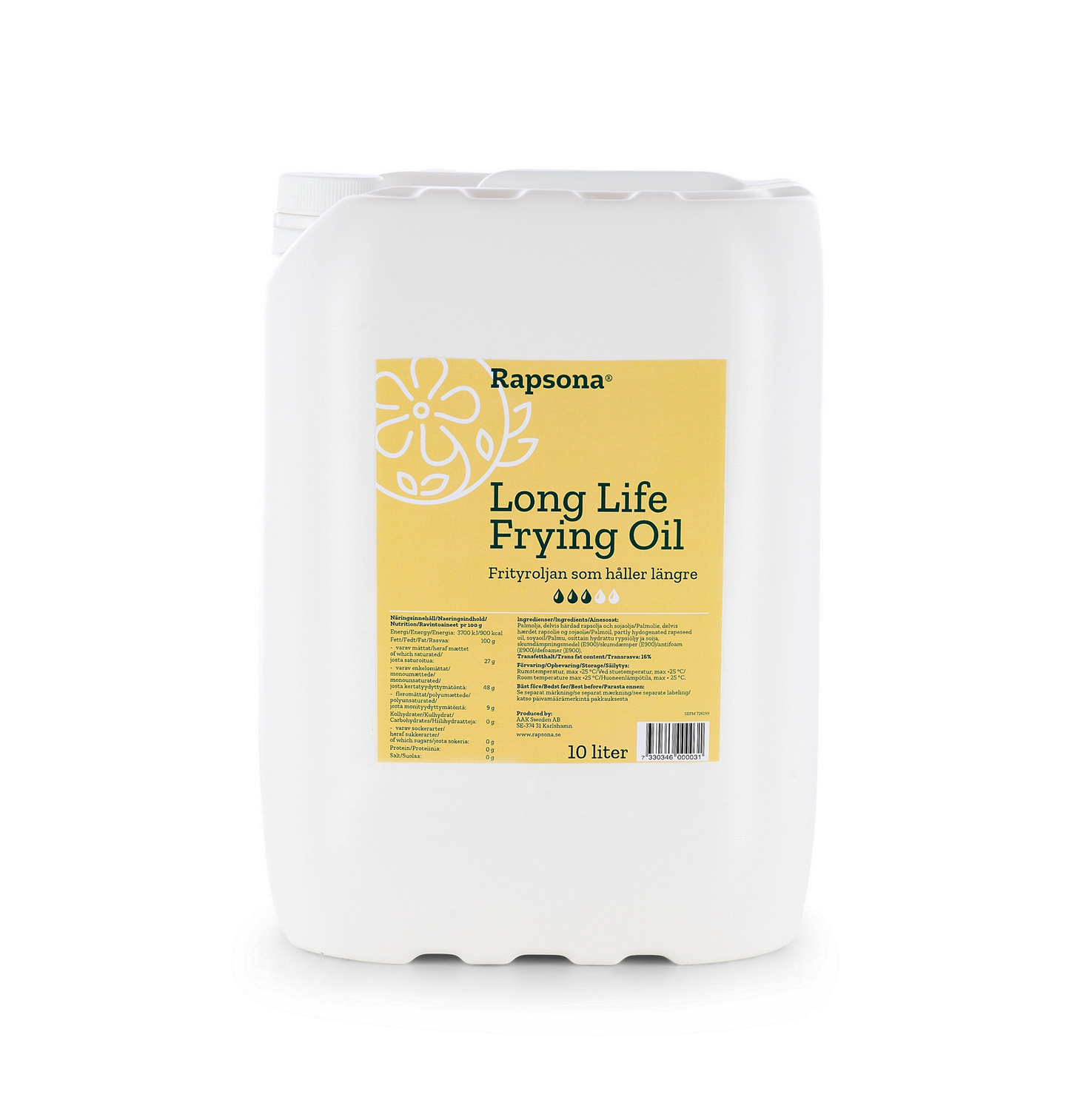 Rapsona Long Life syväpaistoöljy 10l | K-Ruoka Verkkokauppa