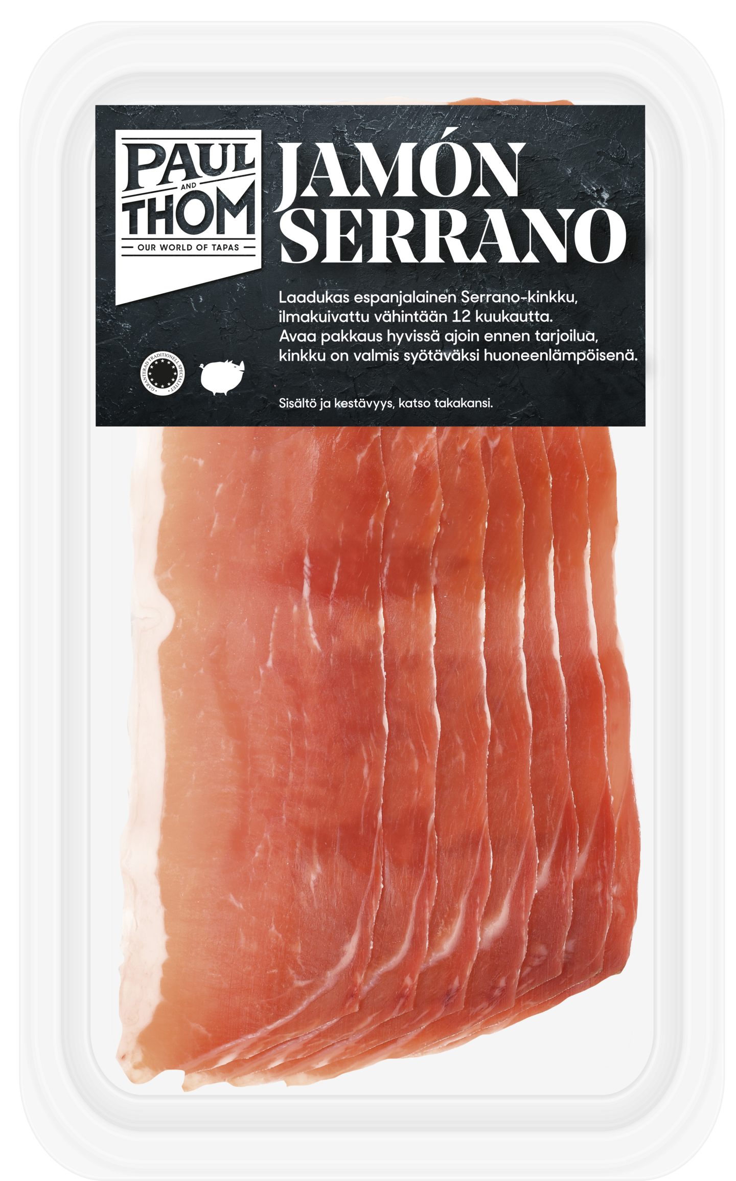 Paul och Thom Jamón Serrano 70g | K-Ruoka Verkkokauppa