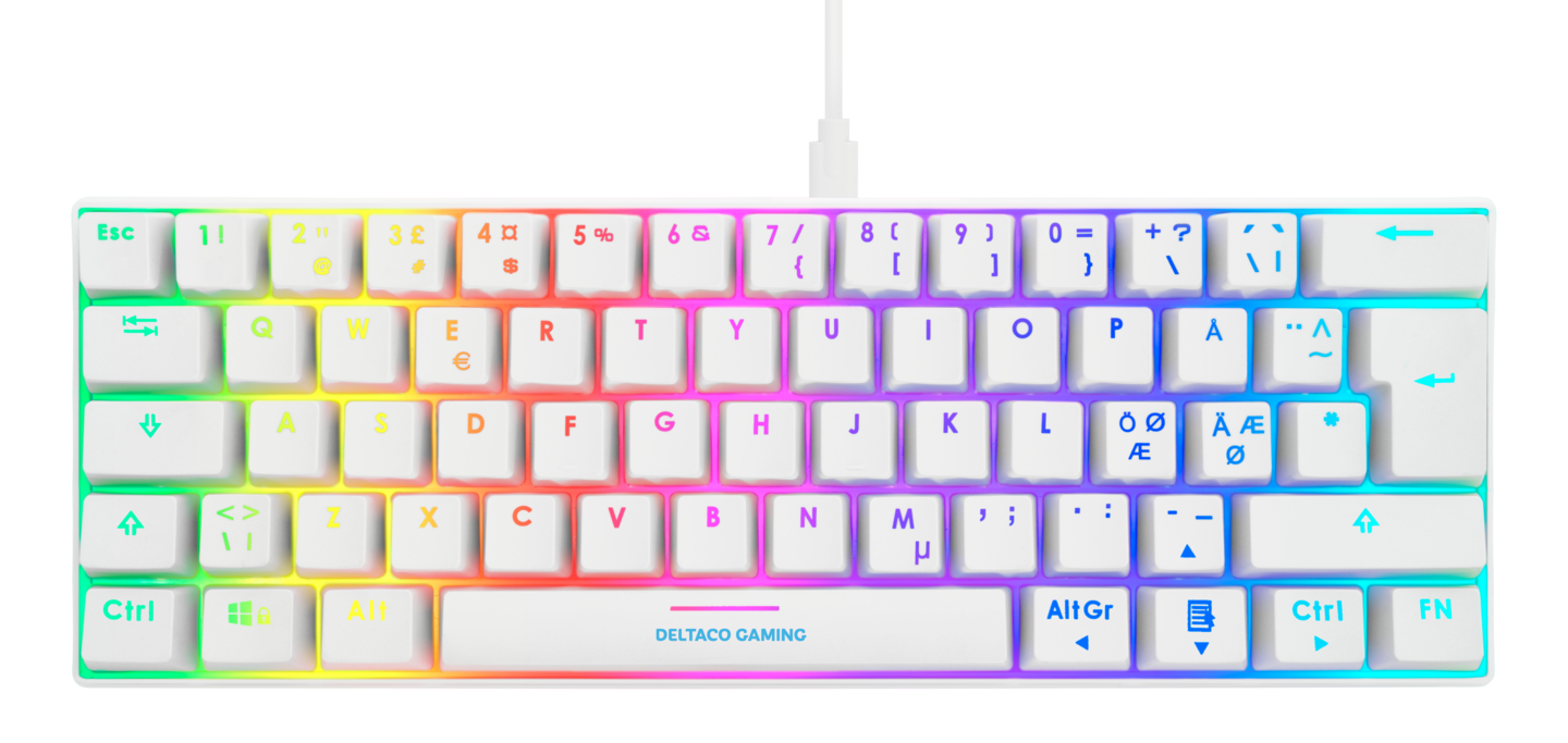 Deltaco Gaming White Line WK85R -pelinäppäimistö | K-Ruoka Verkkokauppa