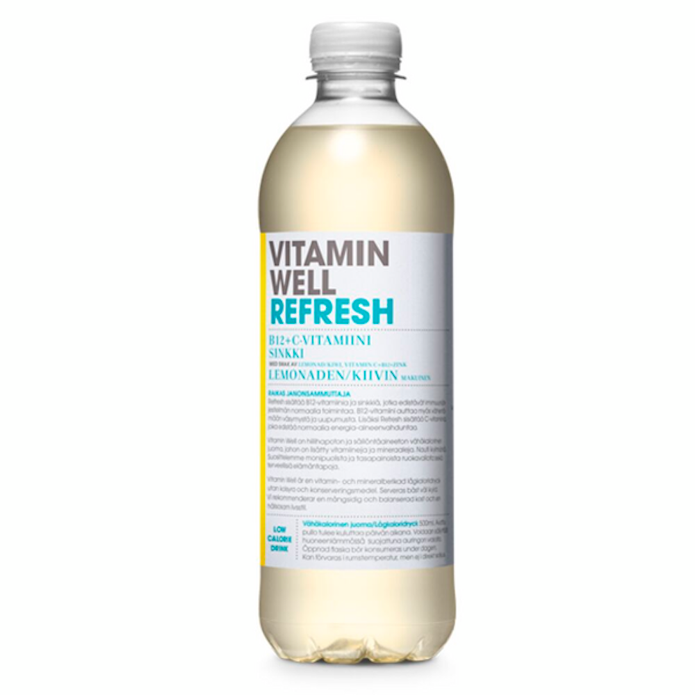 Vitamin Well Refresh Kiivi ja lemonade hyvinvointijuoma 0,5l — HoReCa ...