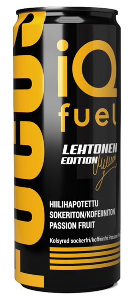 iQ fuel Focus passionhedelmän makuinen kofeiiniton urheilujuoma Mikko Lehtonen Edition 0,33l | K ...