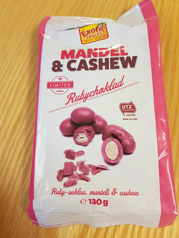 Ruby-suklaa manteli cashew 130g | K-Ruoka Verkkokauppa