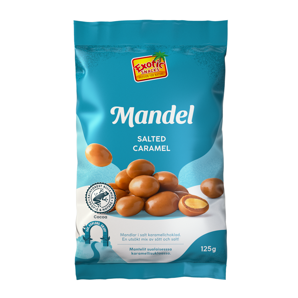 Exotic Snacks manteli 125g kinuski — HoReCa-tukku Kespro