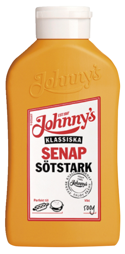 Johnny's sinappi 500g makea-väkevä — HoReCa-tukku Kespro