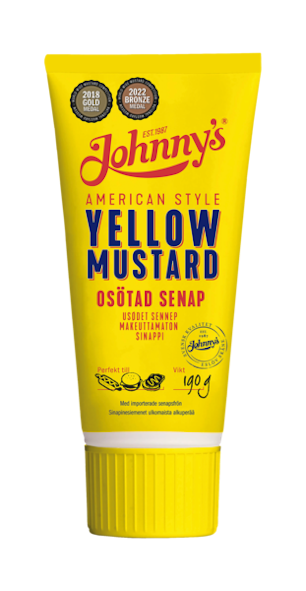 Johnnys Sinappi 190g Yellow Mustard — HoReCa-tukku Kespro