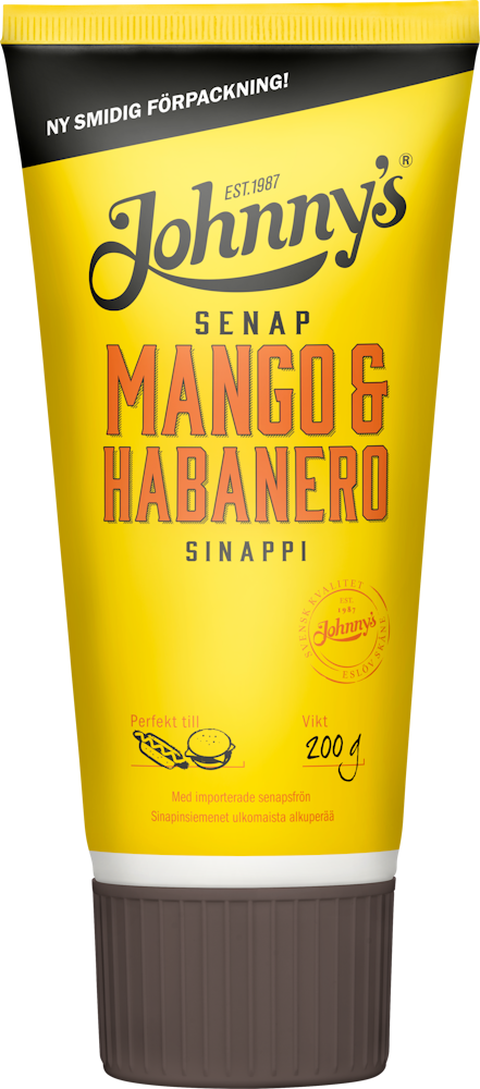 Johnny's sinappi Mango & Habanero 200g — HoReCa-tukku Kespro