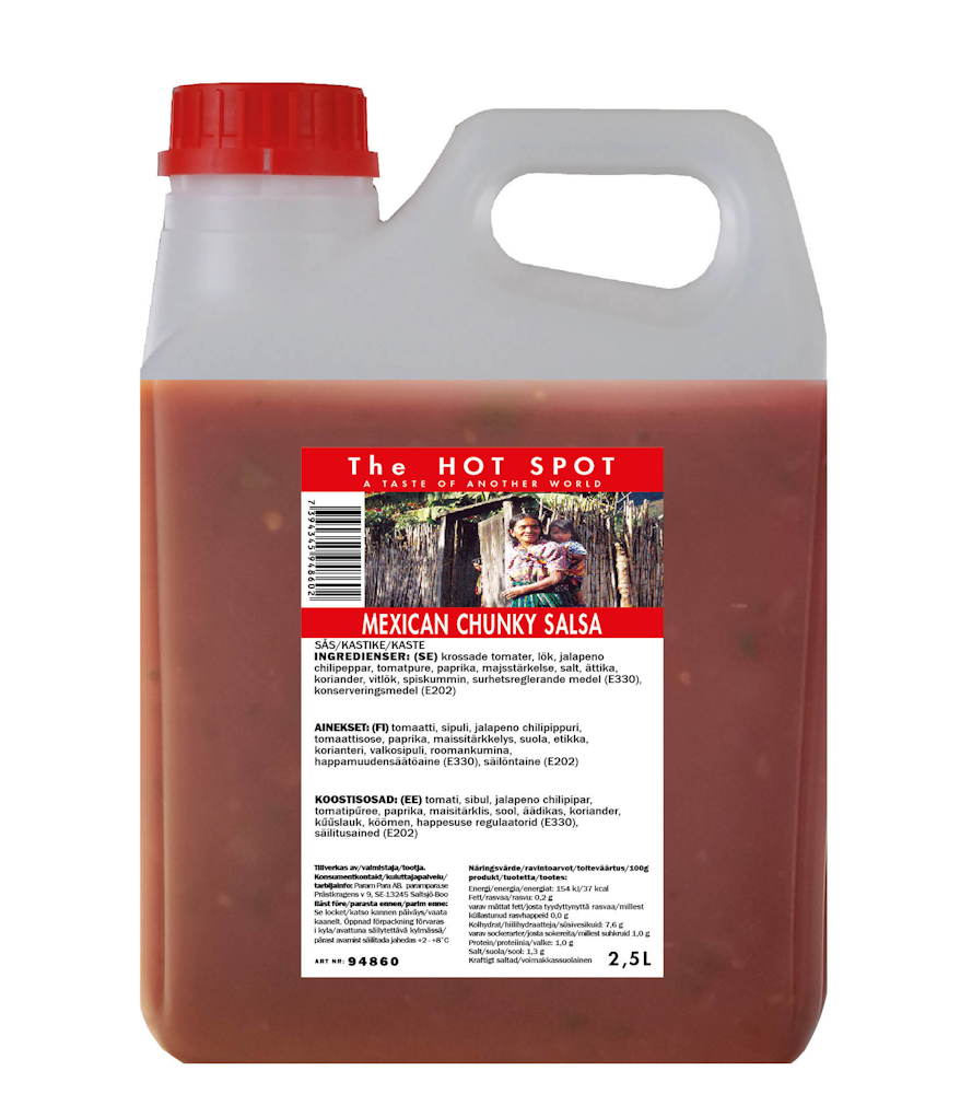 The Hot Spot Mexican chunky salsa -kastike 2,5l — HoReCa-tukku Kespro