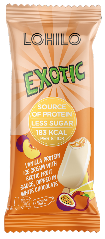 LOHILO Exotic proteiinijäätelö 74g — HoReCa-tukku Kespro