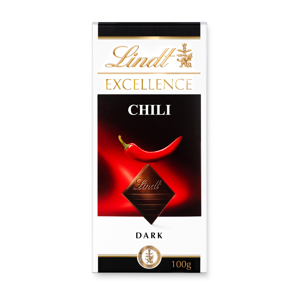 Lindt Excellence Chili tumma suklaalevy 100g — HoReCa-tukku Kespro