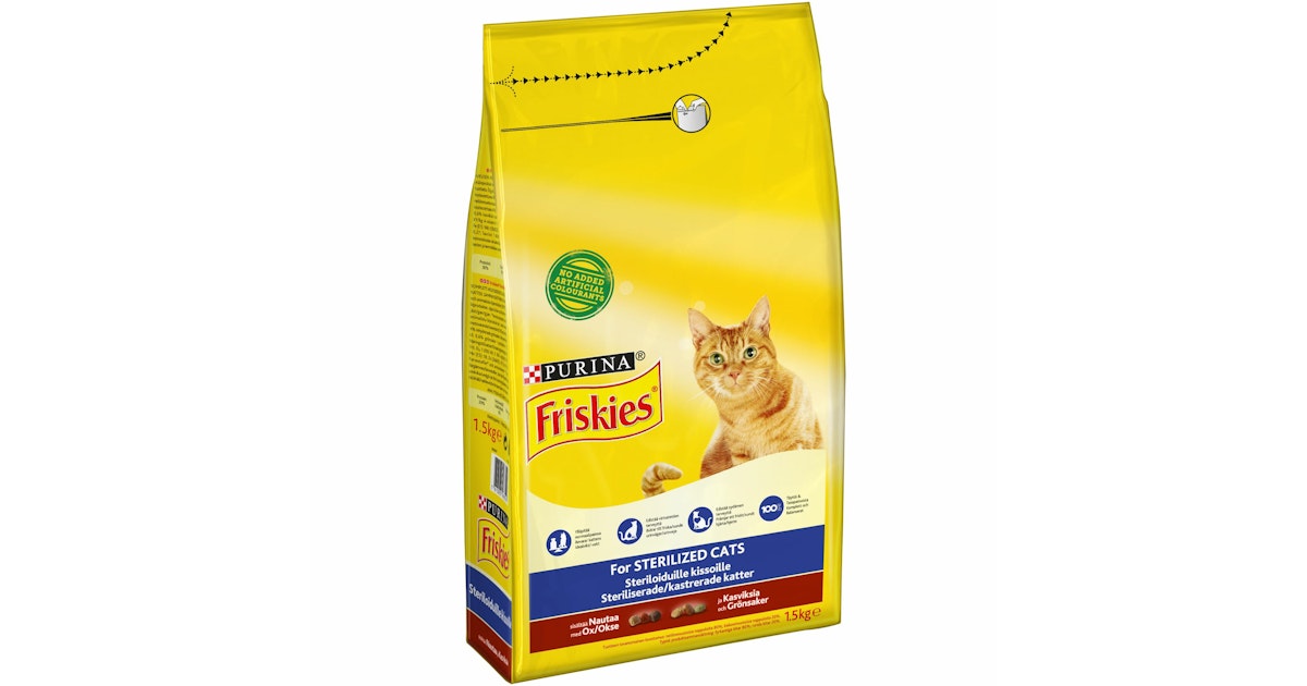 Friskies kissan kuivaruoka 1,5kg sterilisoitu nauta | K-Ruoka Verkkokauppa Friskies kissan kuivaruoka 1,5kg sterilisoitu nauta | K-Ruoka Verkkokauppa